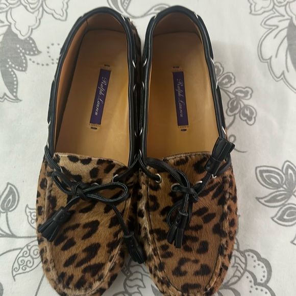 Ralph Lauren | Shoes | Ralph Lauren Leather Leopard Print Loafers ...